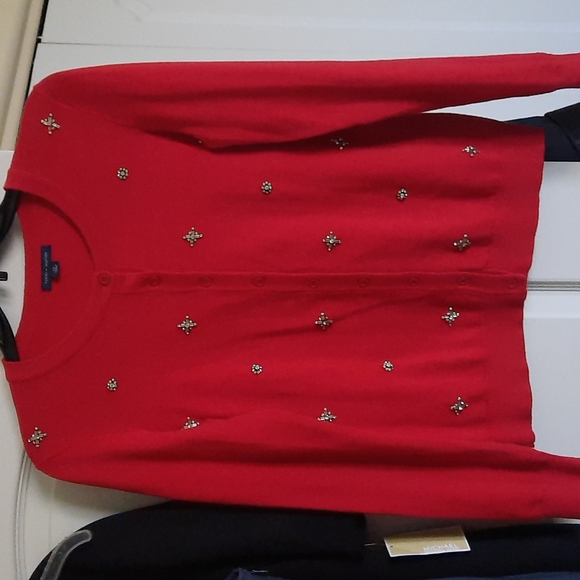 Tommy Hilfiger | Sweaters | Nwot Tommy Hilfiger Red Jewel Embellished ...